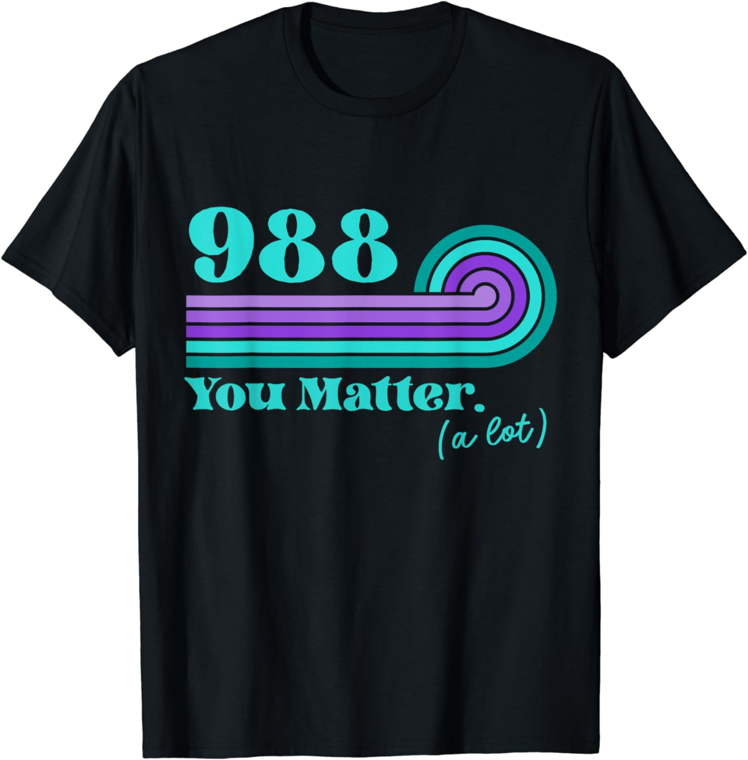 988 Suicide Prevention Mental Health Awareness Retro Teal T-Shirt ...
