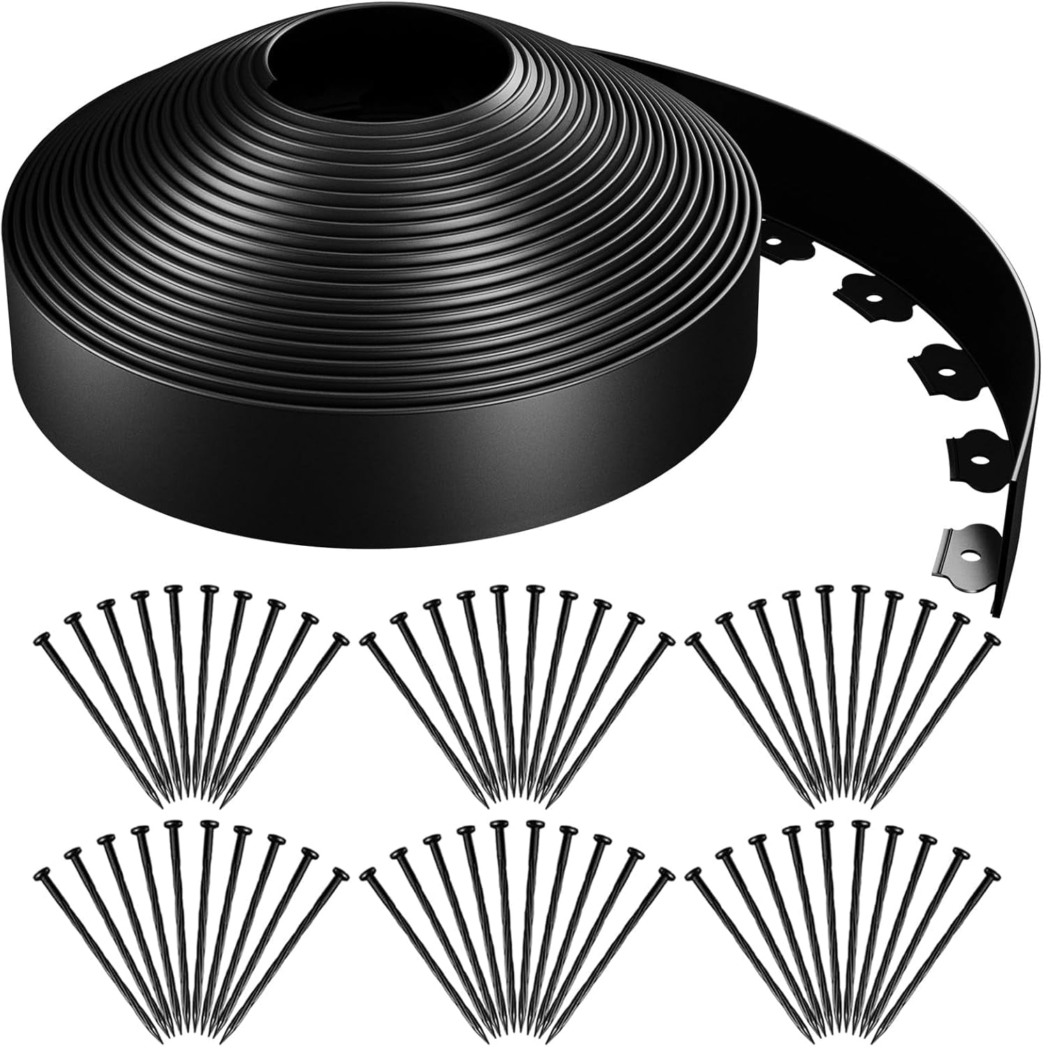 98FT Plastic Landscape Edging Kit 3inch Height No-Dig Garden Edging ...