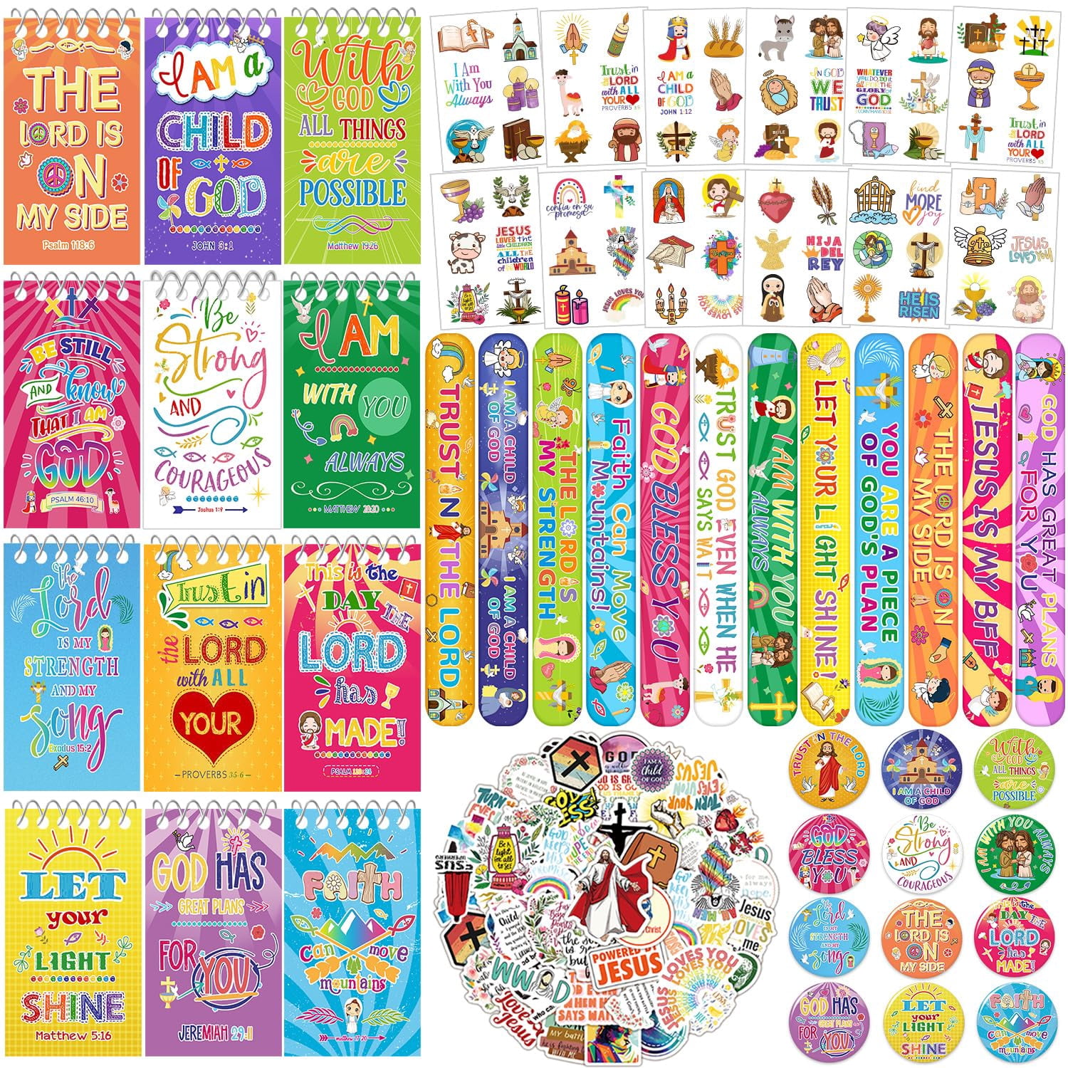 98PCS Christian Gifts Bible Religious Party Favors, Jesus You Religious ...
