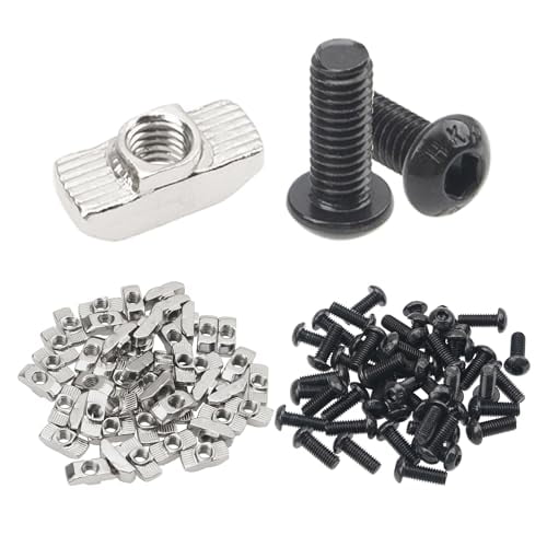 98Pcs 4040 Series T Nuts M6x16 Screws T Slot Nut Hammer Head Nuts for ...