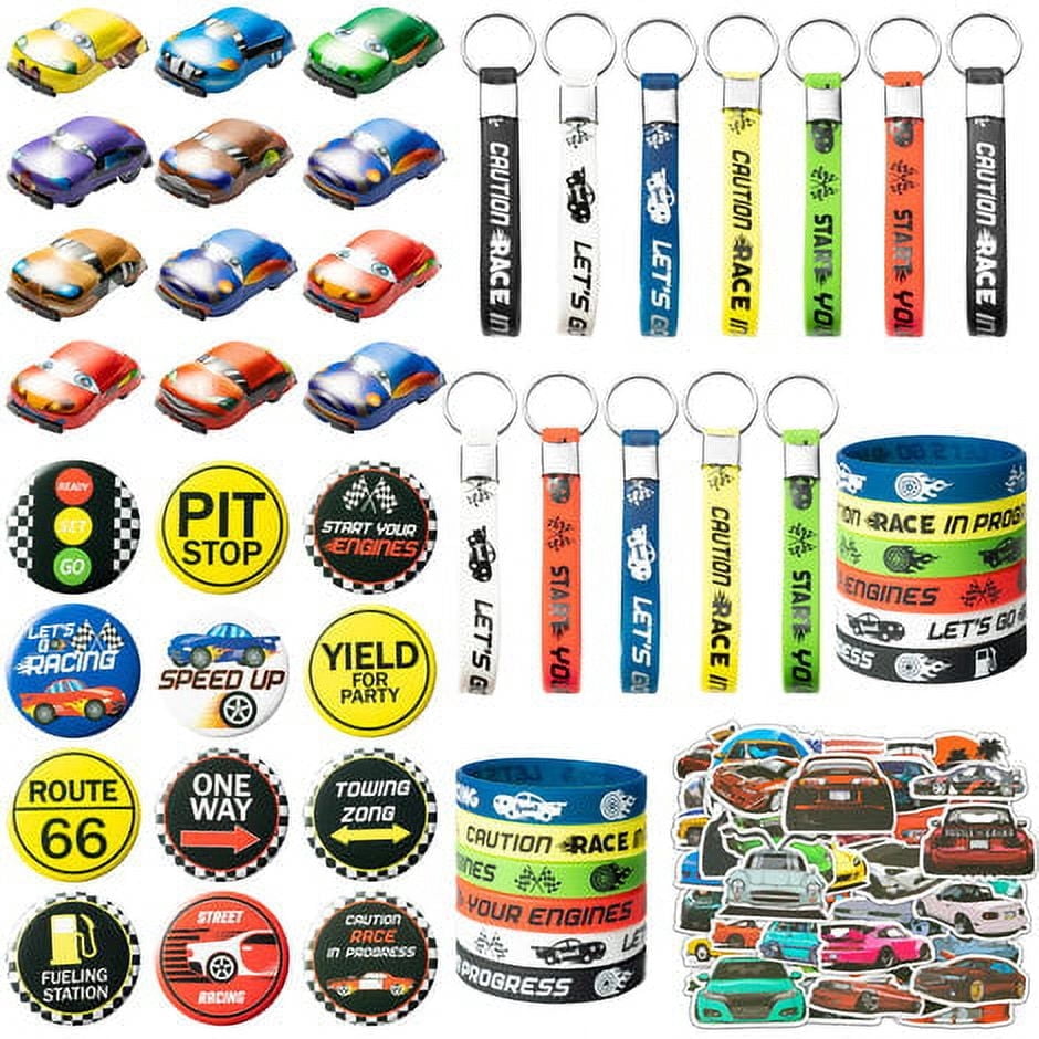 98Pcs Race Cars Party Supplies Kit, Race Cars Party Favors Cars All-in ...