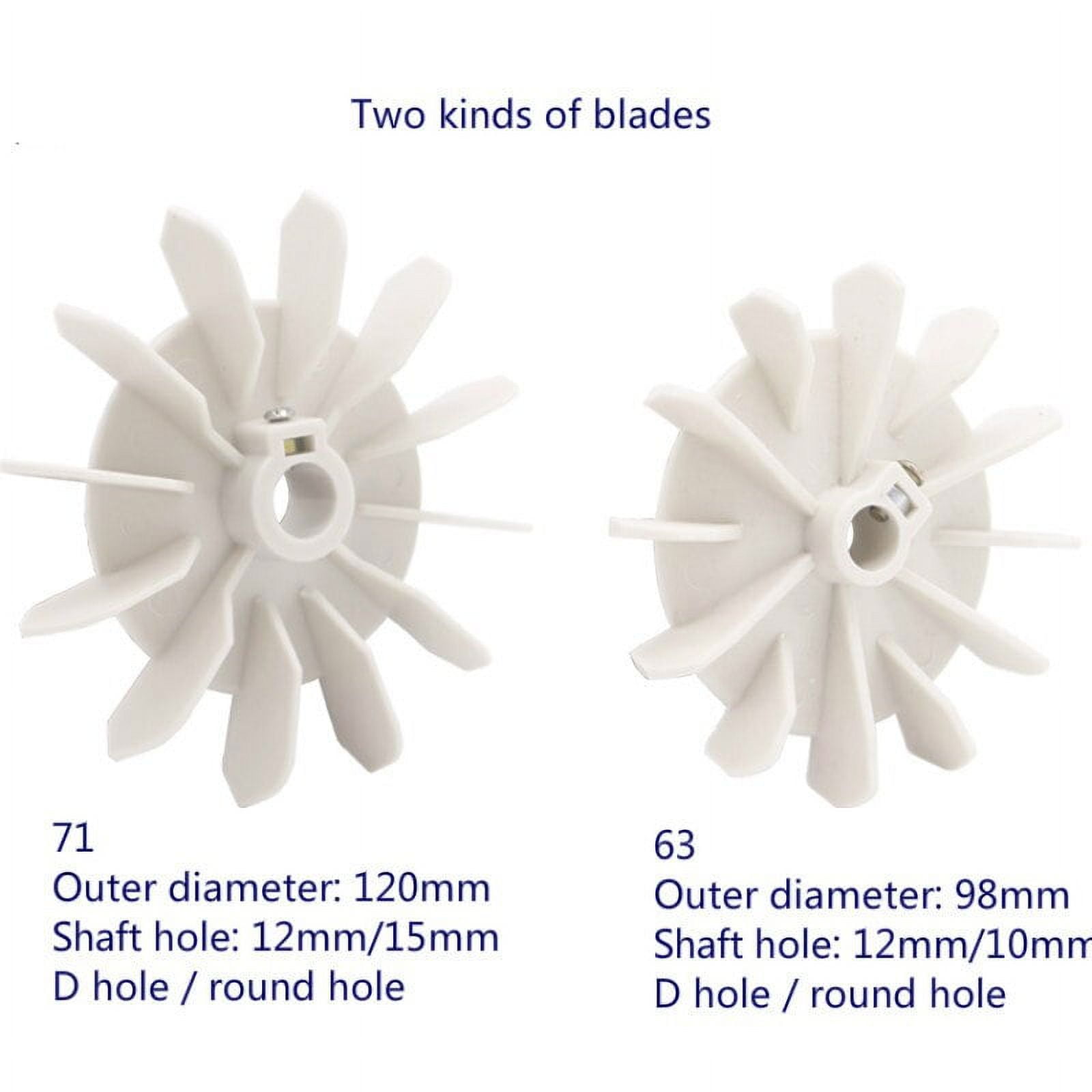 98mm 120mm Impeller Plastic Motor Fan Blade Wheel Pump motor cooling ...