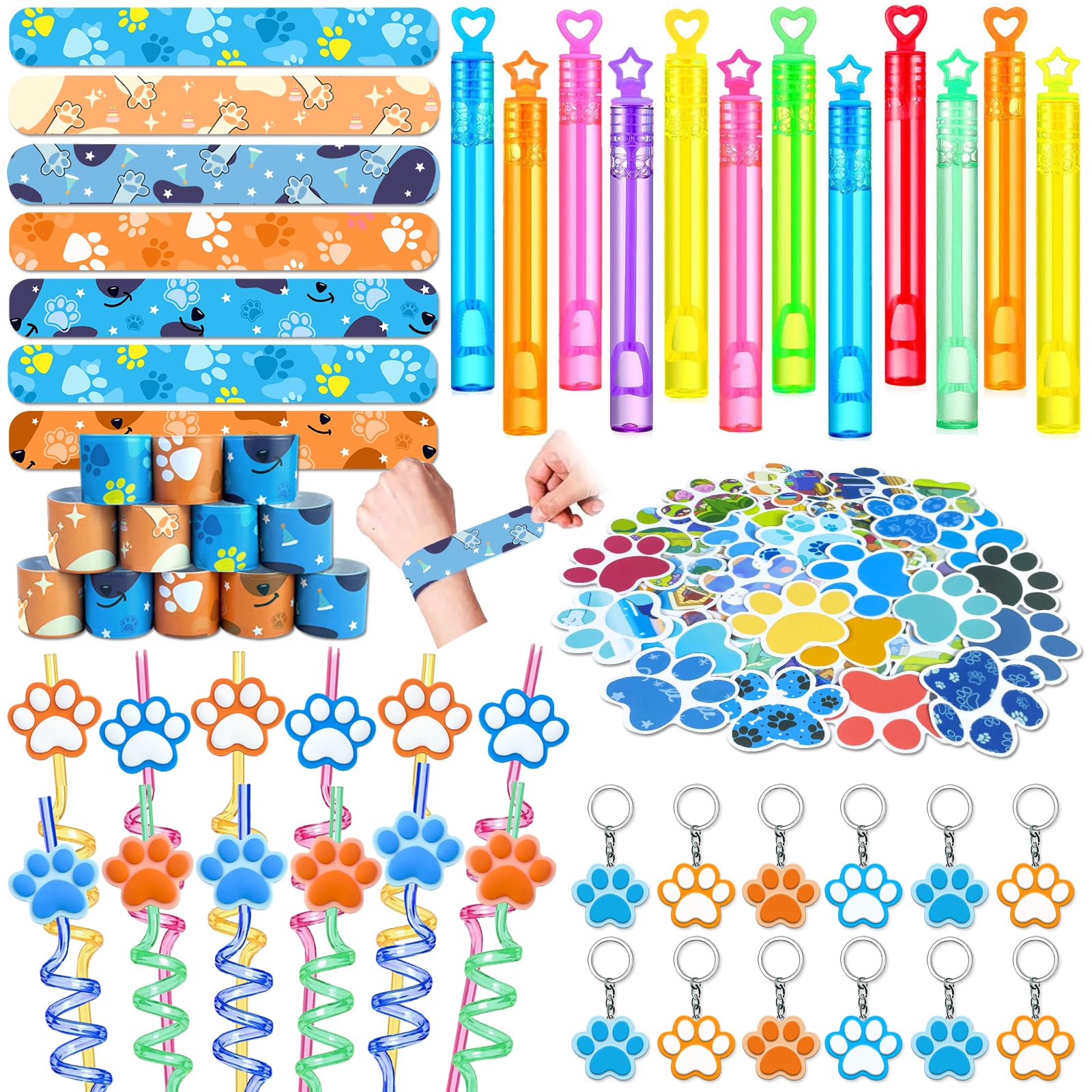 98pcs Dog Party Favors Paw Party Supplies Theme Birthday Decorations ...