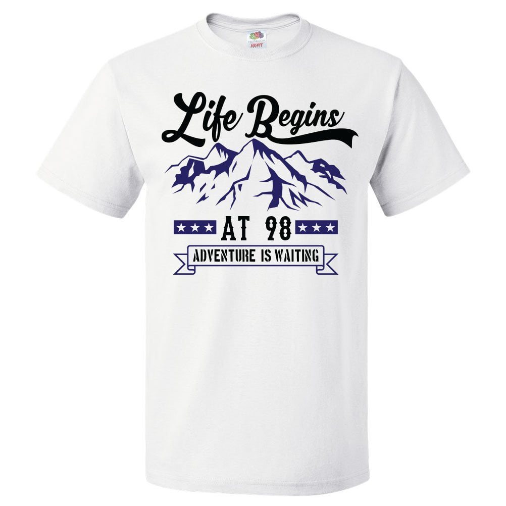 98th Birthday Gift For 98 Year Old Life Begins T Shirt Gift - Walmart ...