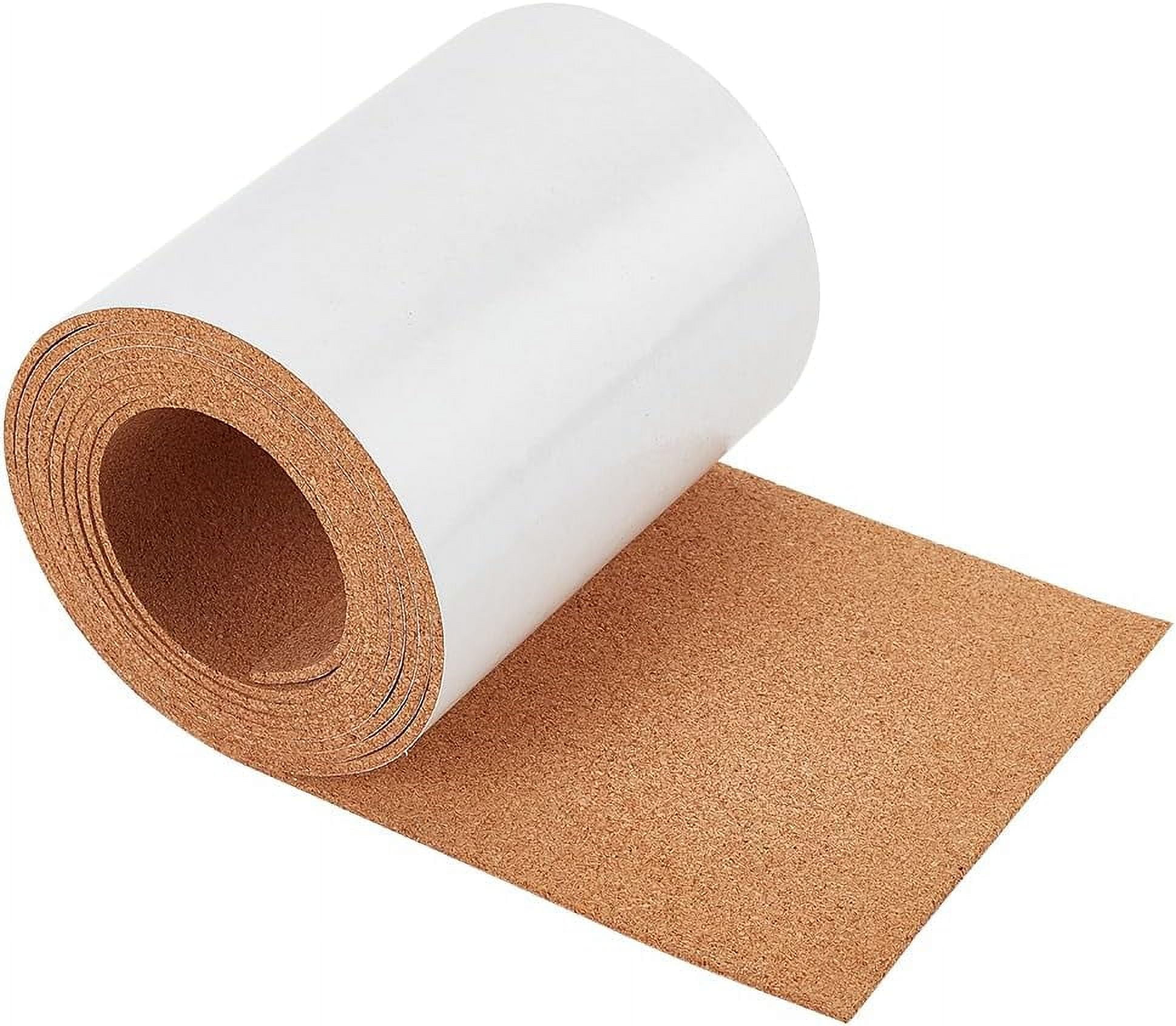 98x6 Inch Self-Adhesive Cork Roll 1/8inch Thick Backed Cork Boards Mat ...