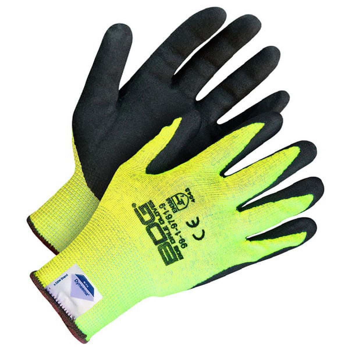 99-1-9761-9 Seamless Knit Dyneema® Cut 5 Hi-Viz Yellow PU Foam Palm ...