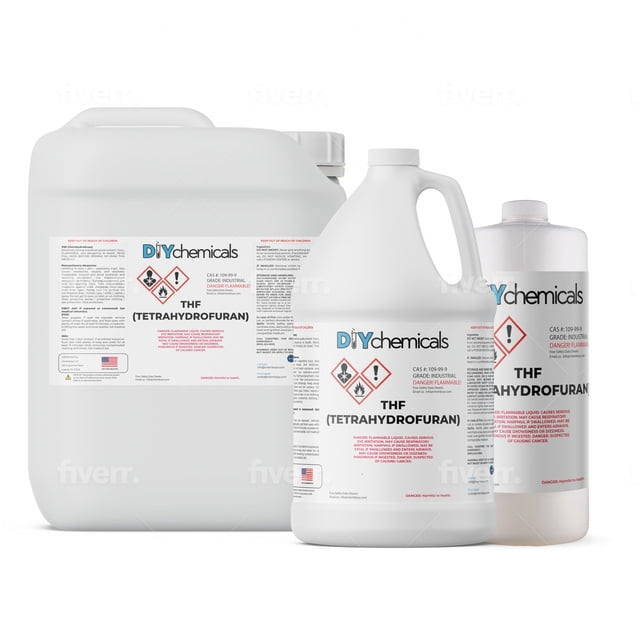 99.5% High Purity THF (Tetrahydrofuran) by DIYChemicals (1 Gallon (128 ...