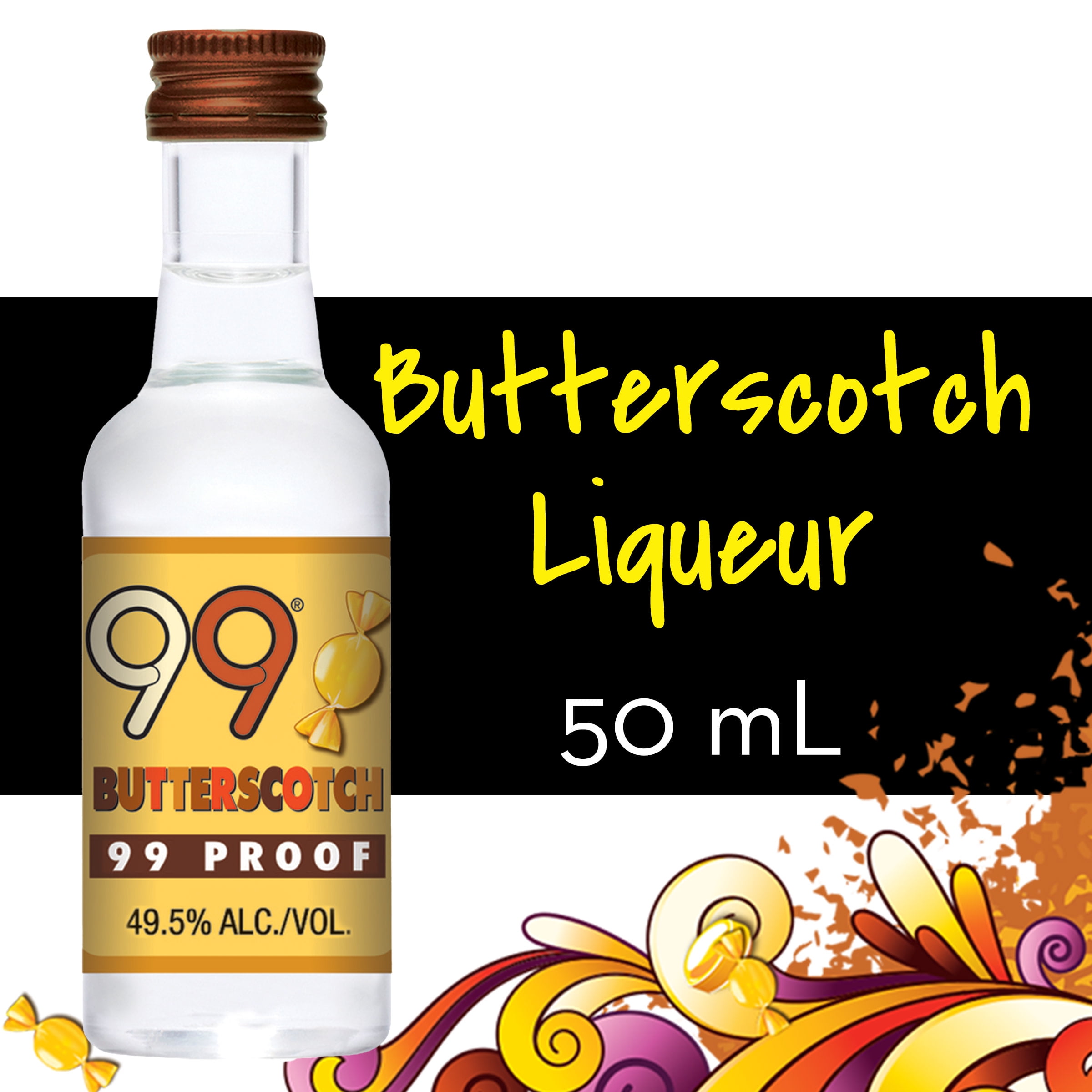 99 Brand Butterscotch Liqueur, 50ml Liquor, 49.5% Alcohol - Walmart.com