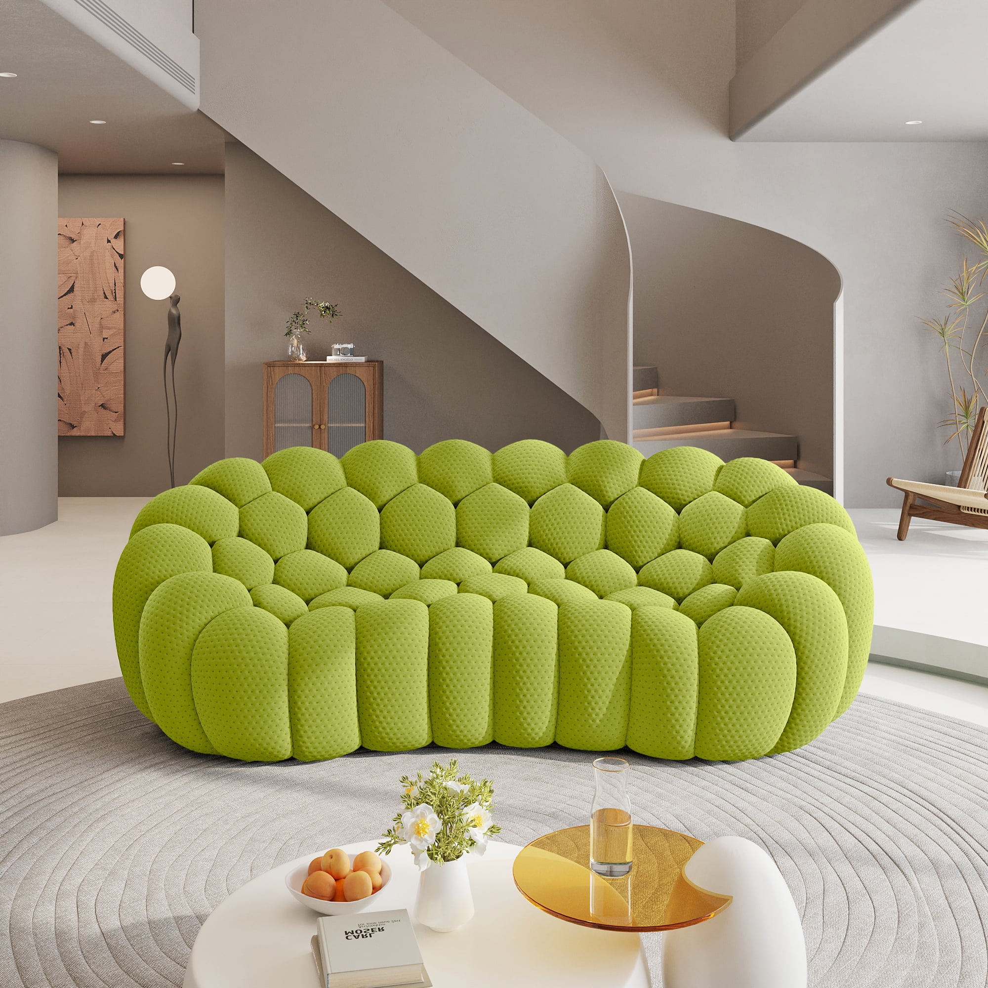 99" Bubble Couch Modern, Oversized Curved Couches, Lazy Floor Sofa ...