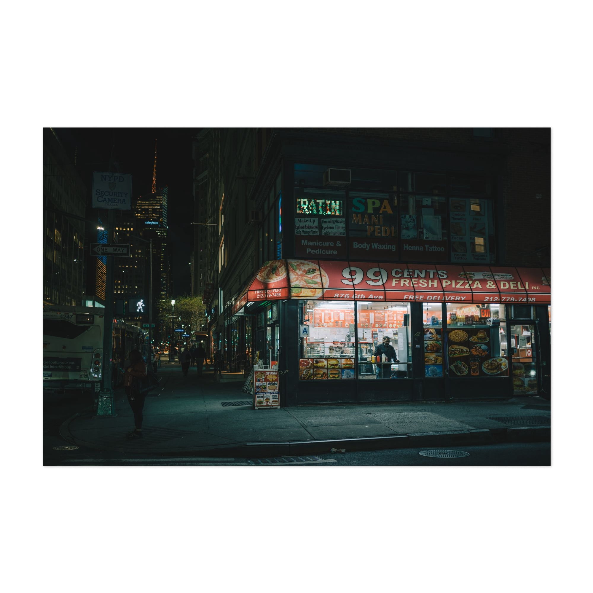 99 Cent Fresh Pizza - Manhattan New York Photography Unframed Wall Art ...