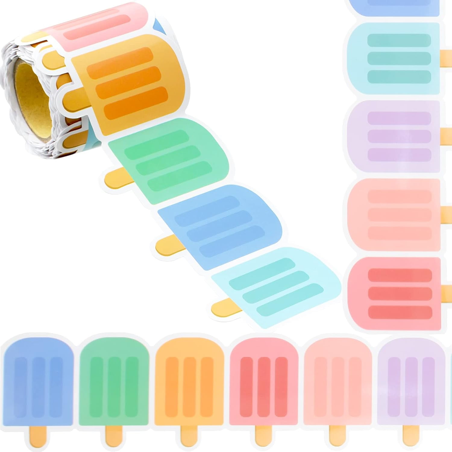 99 Feet Classroom Bulletin Board Borders 3 Rolls Ice Pops Border ...