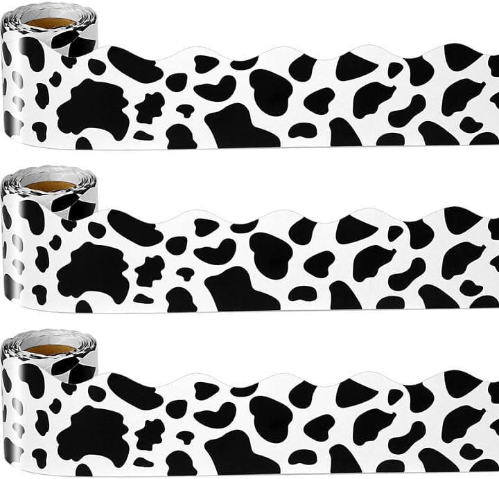 99 Feet Cow Print Bulletin Board Border Trim Bulletin Board Back to ...