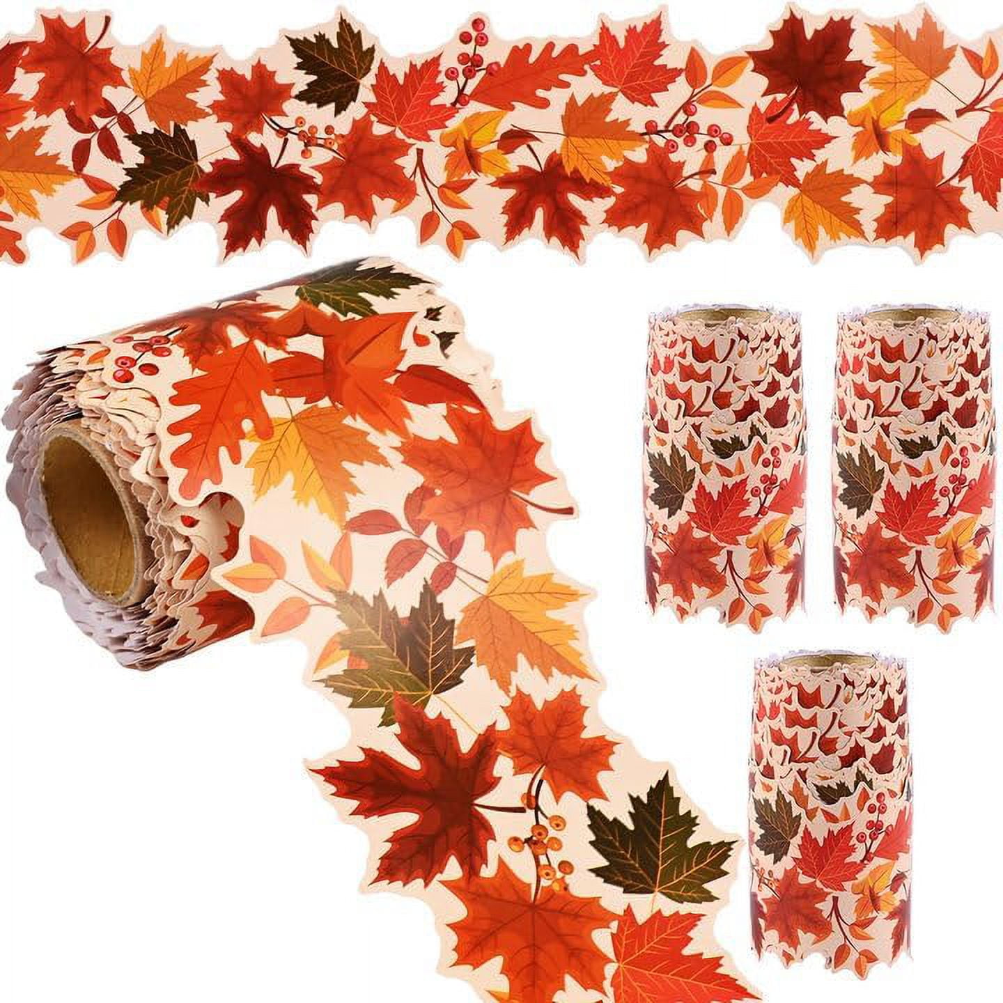 99 Feet Thanksgiving Bulletin Board Border Fall Autumn Leaves Bulletin ...