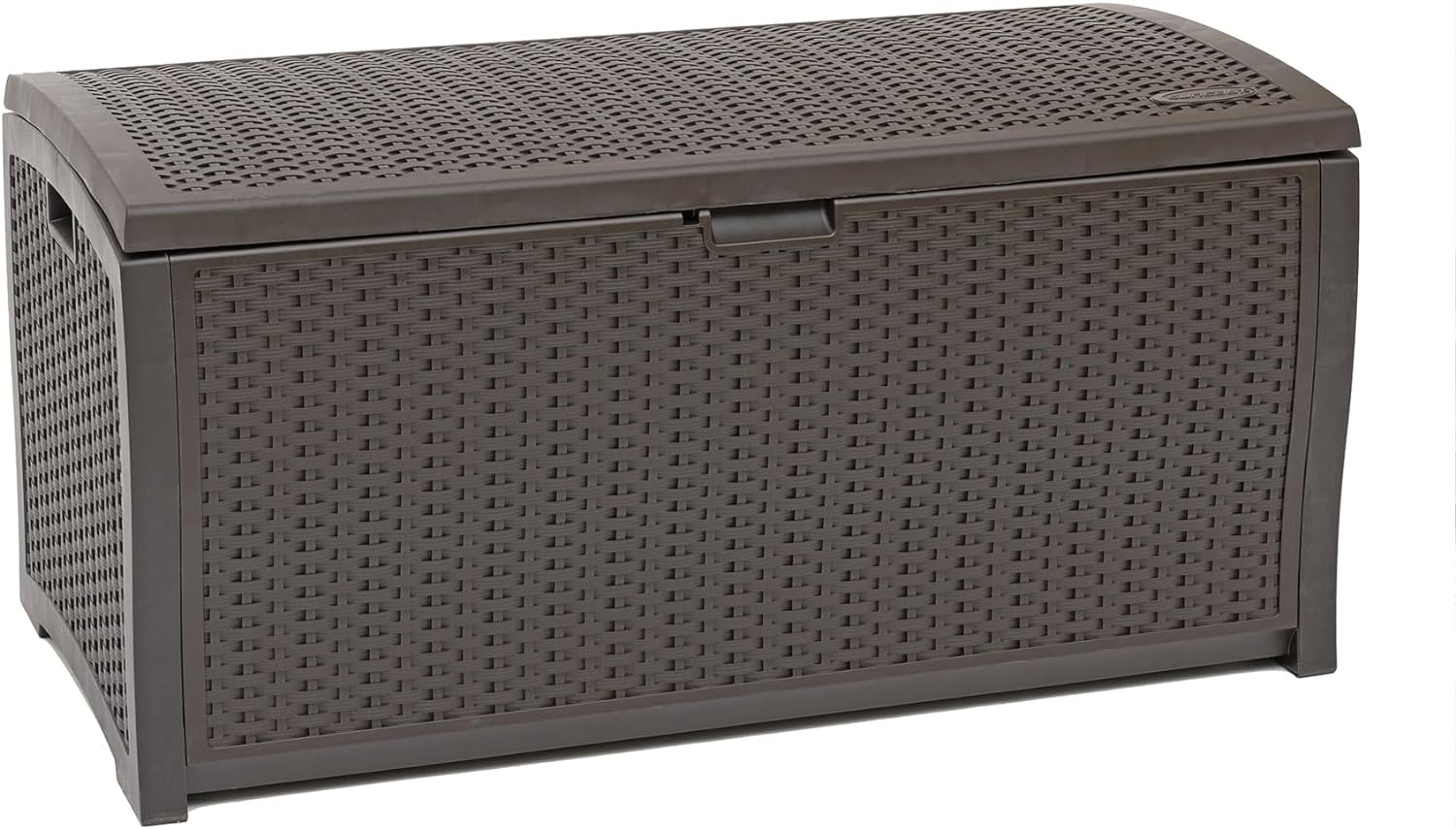 99 Gallon Outdoor Wicker Plastic Patio Storage Chest Bin with Handles ...
