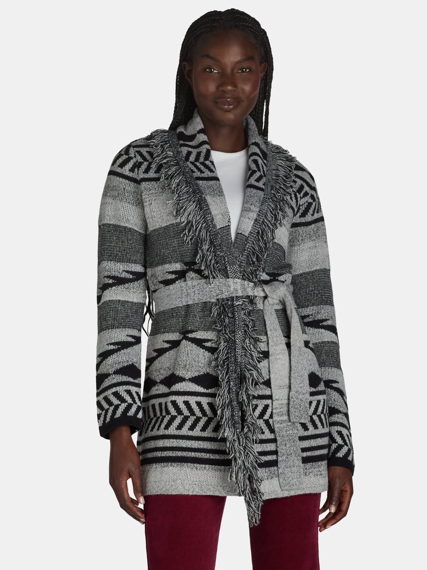 99 Jane Street Women's and Women's Plus Size Shawl Collar Cardigan ...