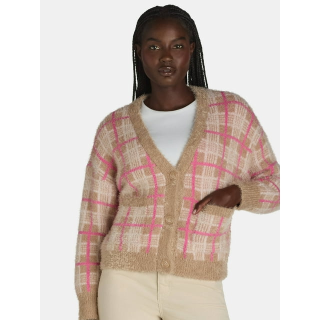 99 Jane Street Women's V-Neck Cardigan Sweater with Long Sleeves ...