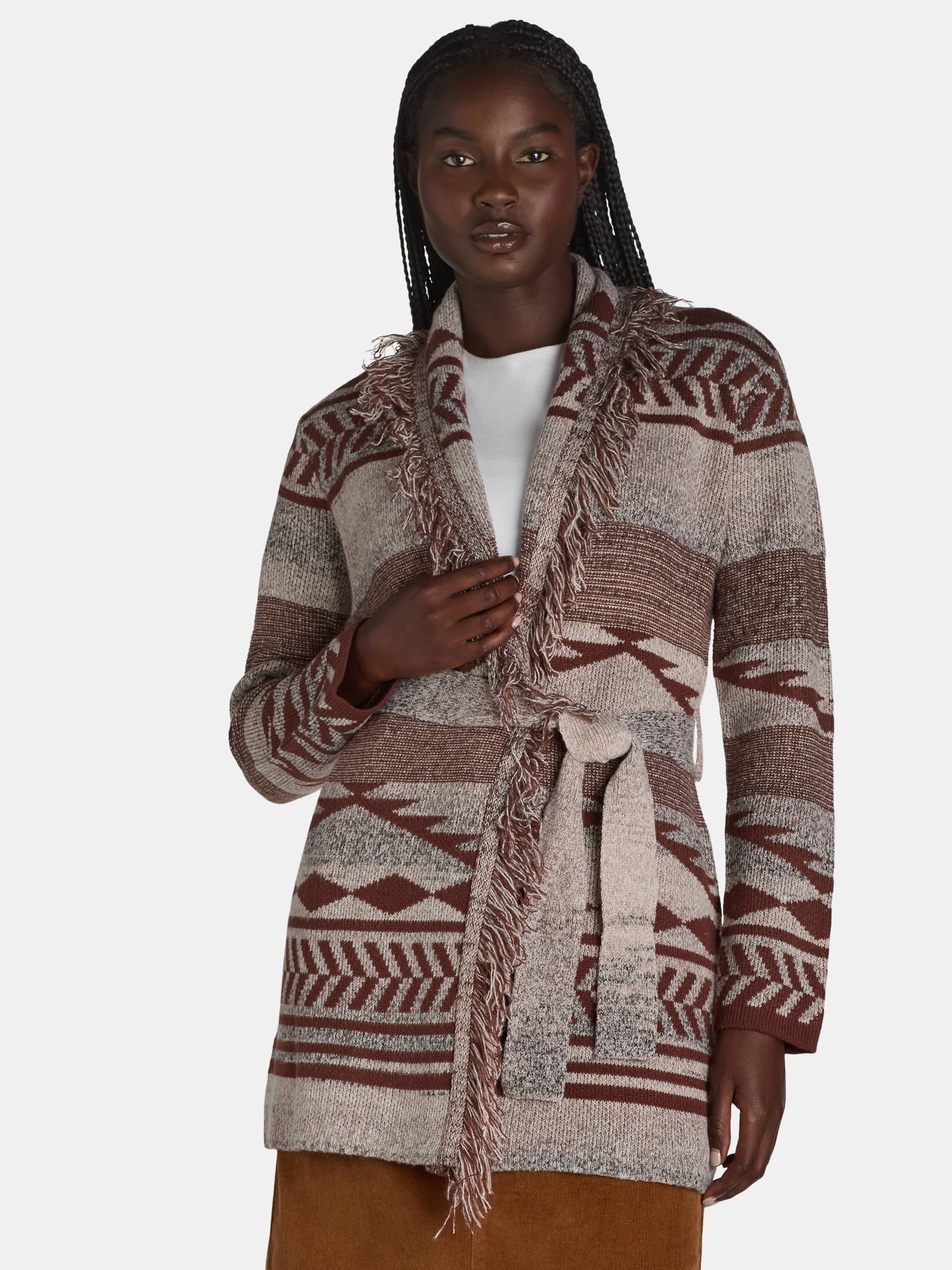 99 Jane Street Women's and Women's Plus Size Shawl Collar Cardigan ...