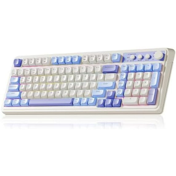 99 Key Keyboard, Tri-Mode Bluetooth/2.4GHz/USB-C Cute Creamy Gaming ...