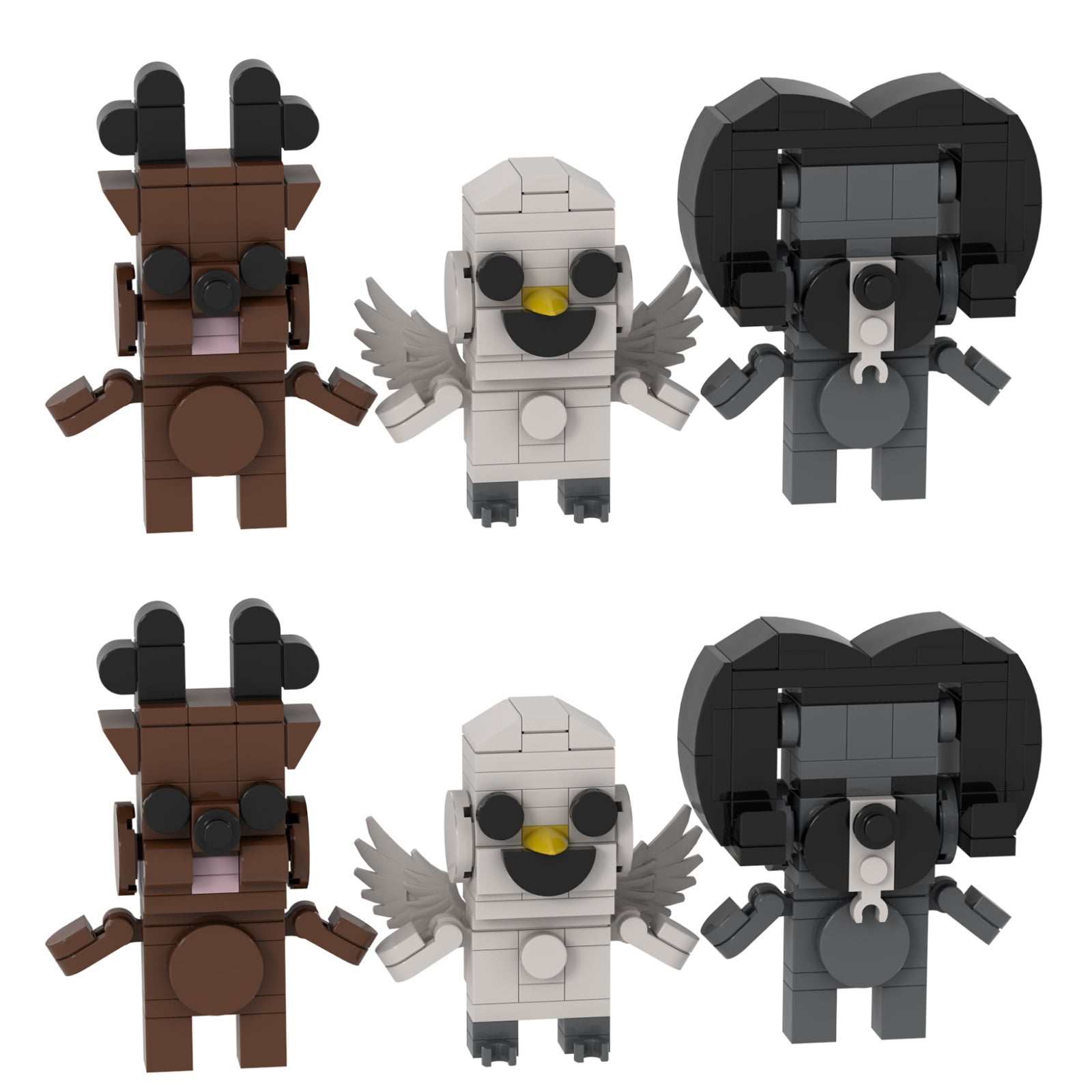 99 Nights In The Forest Build-Your-Own Block Figurines (3-Piece) - Game Peripheral Assembly Mini ...