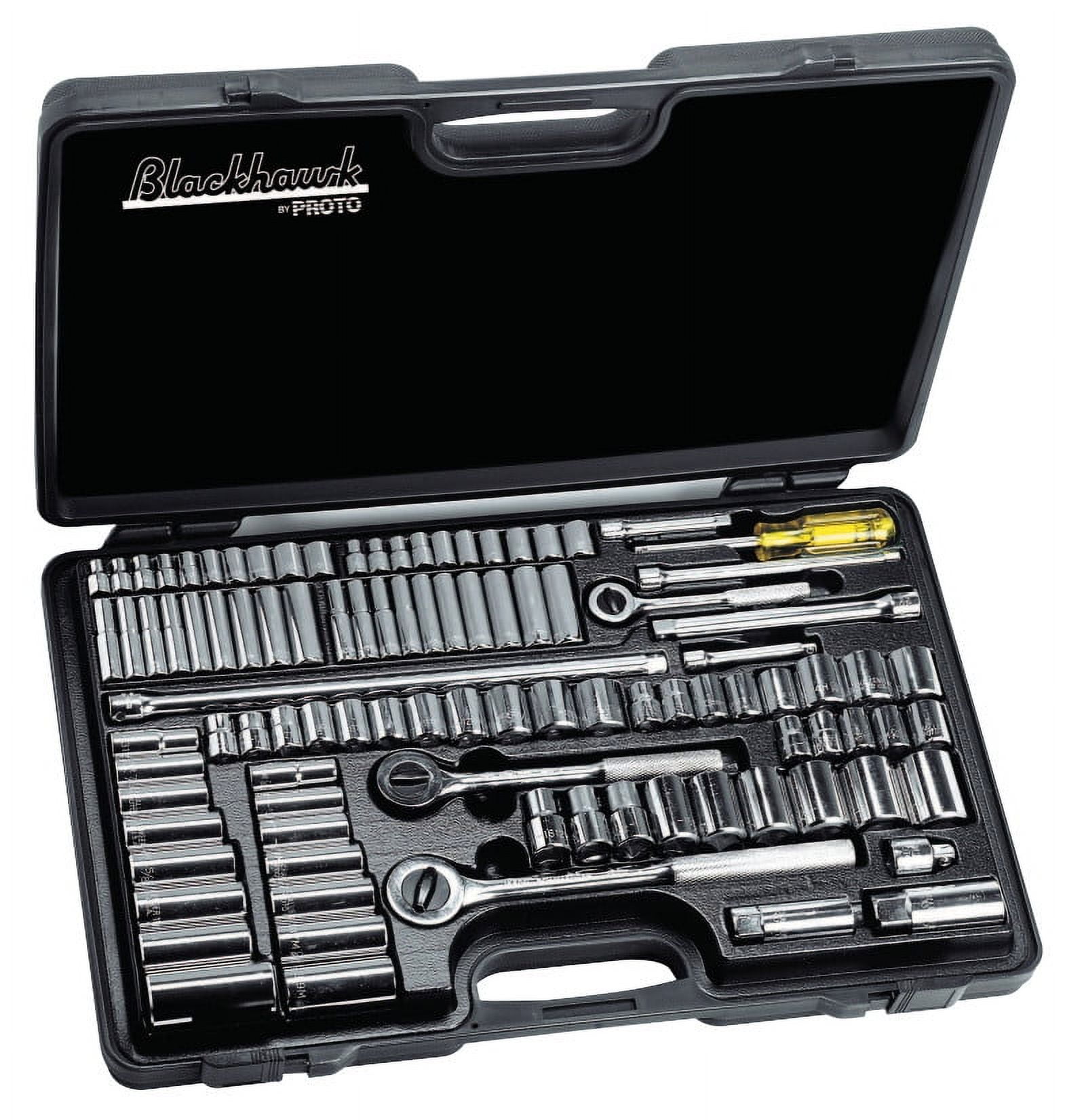 99 Piece Standard & Metric Socket Sets, 1/4 in, 3/8 in, 1/2 in, 6 Point ...