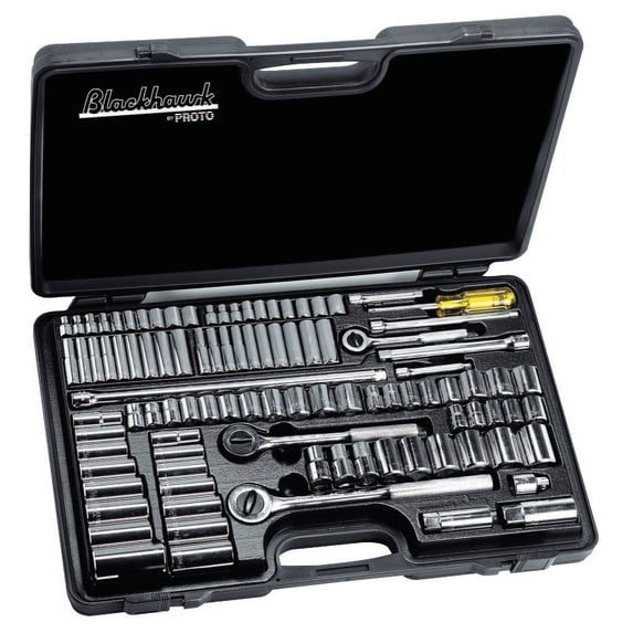 99 Piece Standard & Metric Socket Sets, 1/4 in, 3/8 in, 1/2 in, 6 Point ...