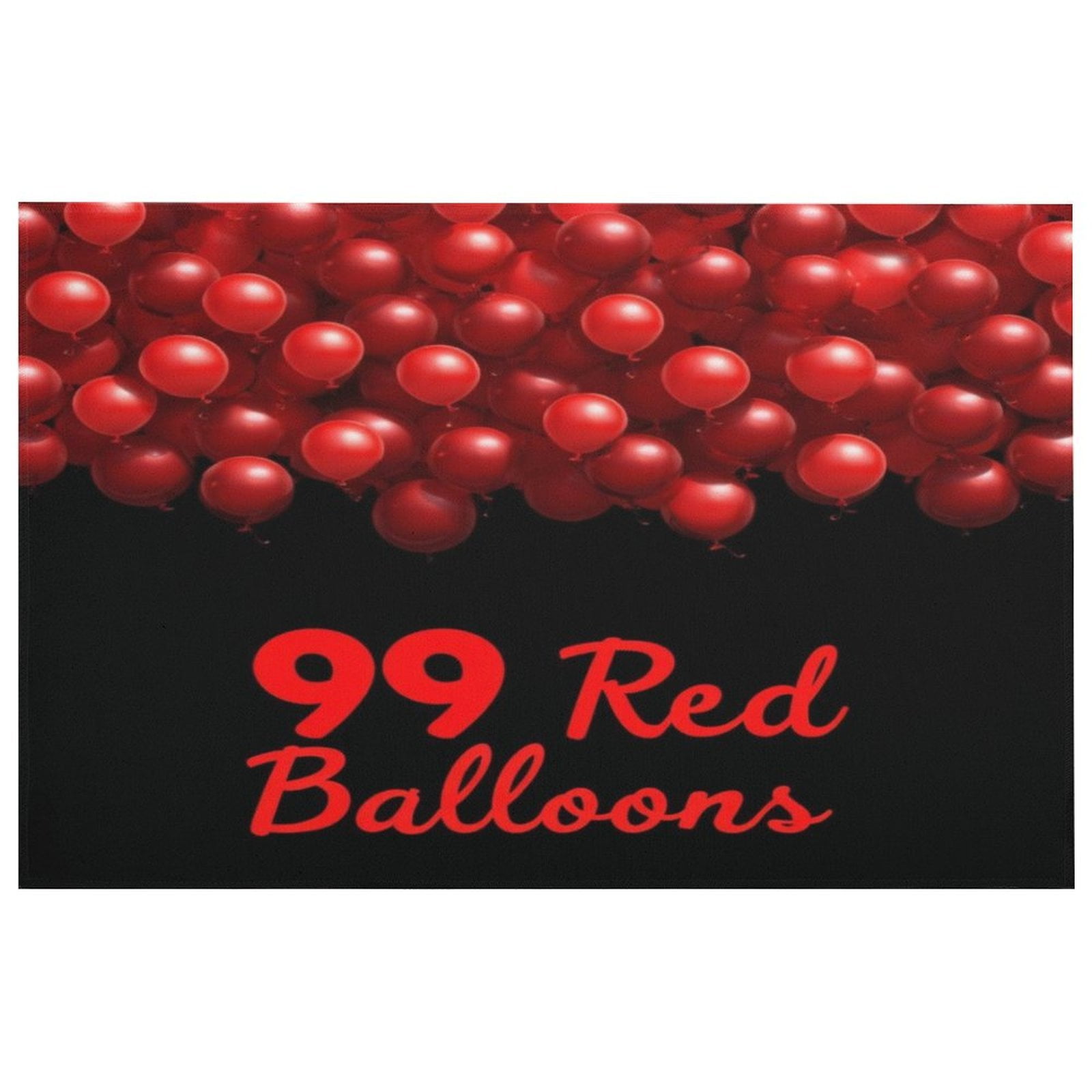 99 Red Balloon Adult Home Decor Bedroom Living Room Crystal Velvet ...