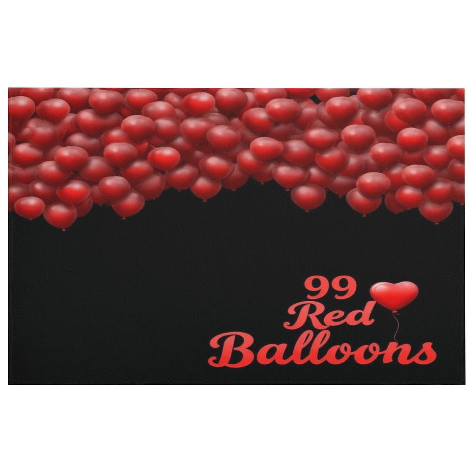 99 Red Balloon Adult Home Decor Bedroom Living Room Crystal Velvet ...