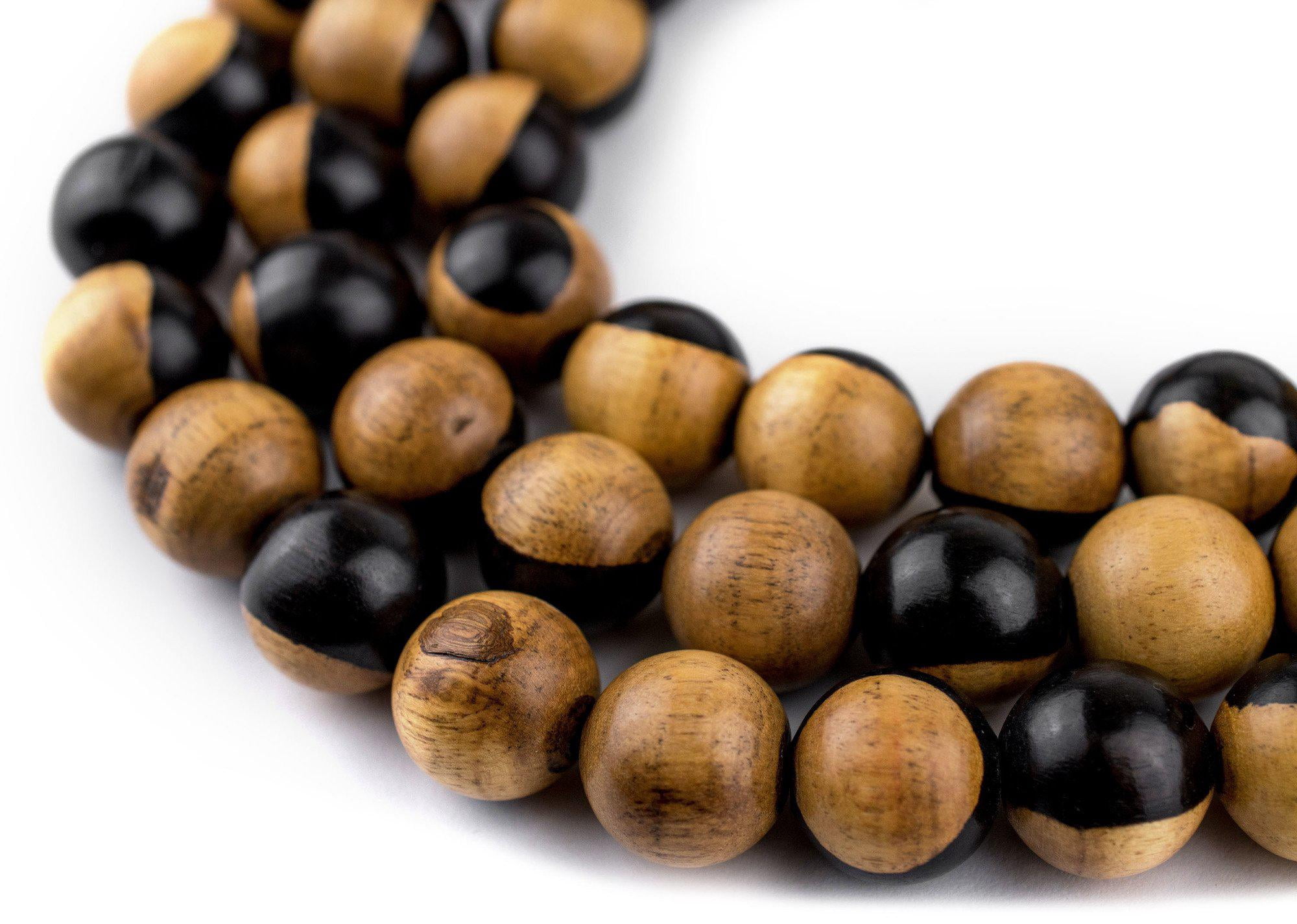 99 Round Ebony Arabian Prayer Beads (12mm), Islamic Tasbih, Ramadan ...