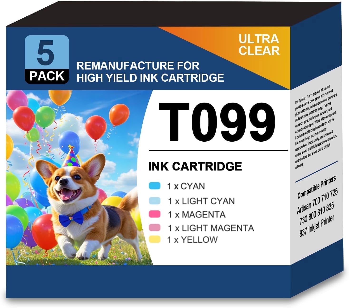 99 T99 T099 Ink Cartridge Combo Pack Compatible for Epson 99 T099 98 ...