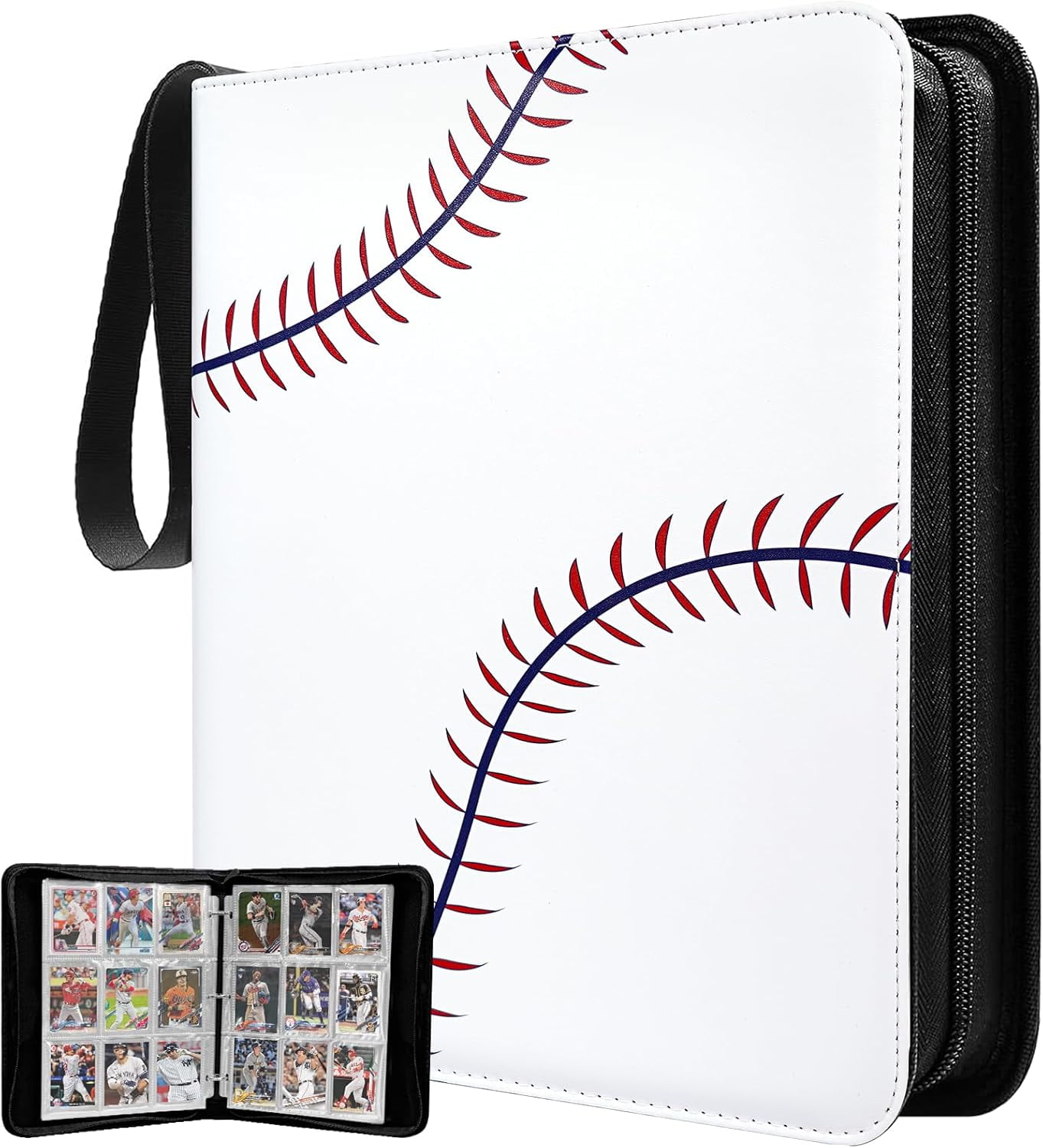 990 Pockets Baseball Card Binder, Trading Card Collection Binder with ...