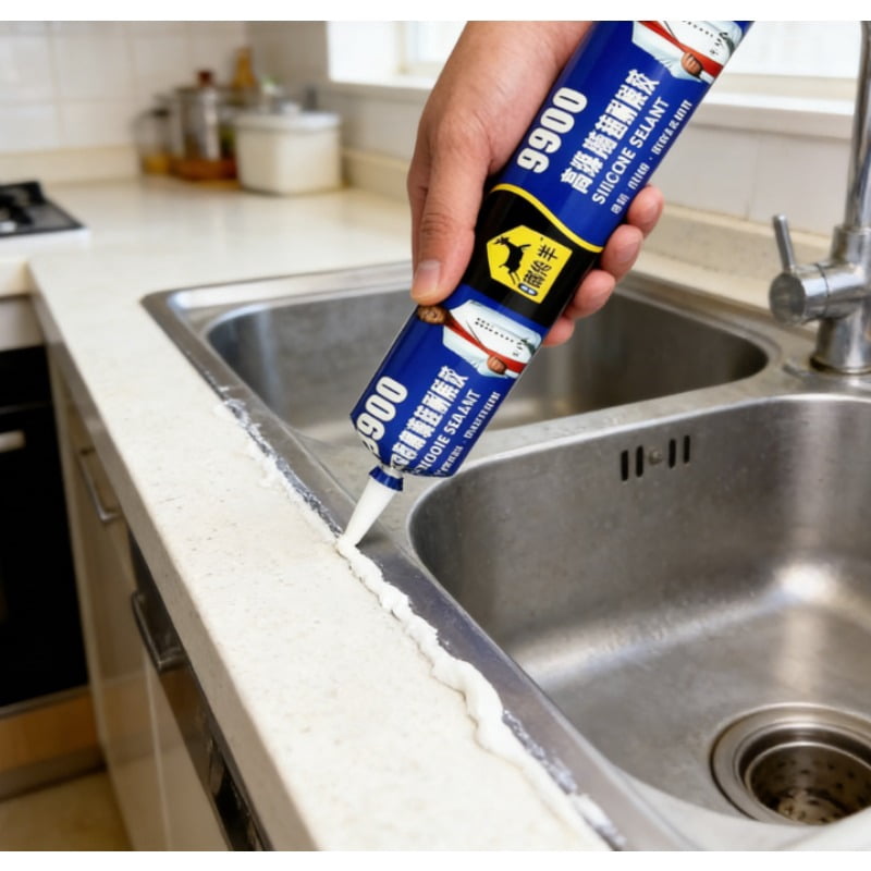 9900 Silicone Sealant, Neutral Cure Waterproof Adhesive for Kitchen ...