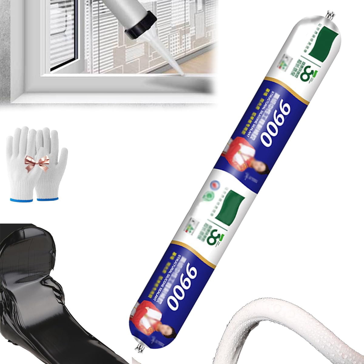 9900 Waterproof Sealant, Outdoor Silicone Caulk for Roof & Wall Cracks ...