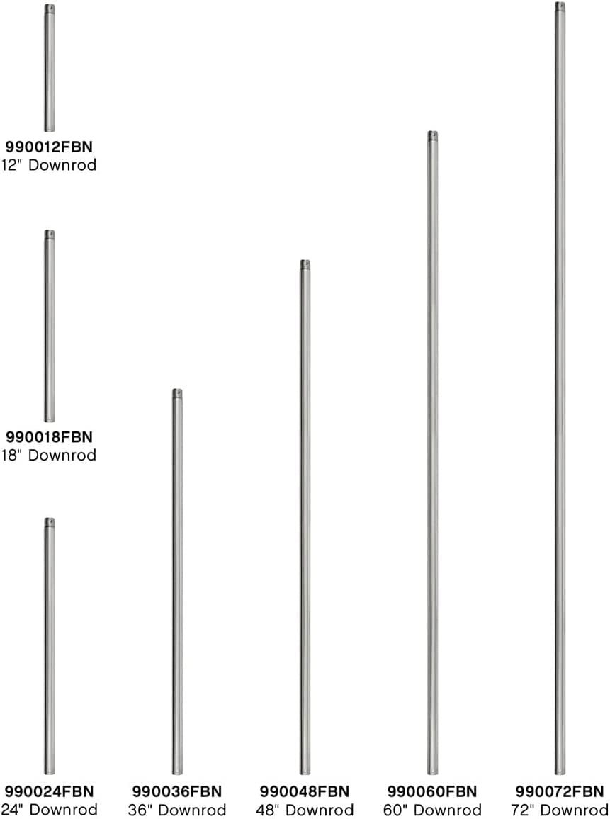 990036FBN 36" Ceiling Fan Down Rod - Adjusts the Height of Your Ceiling ...