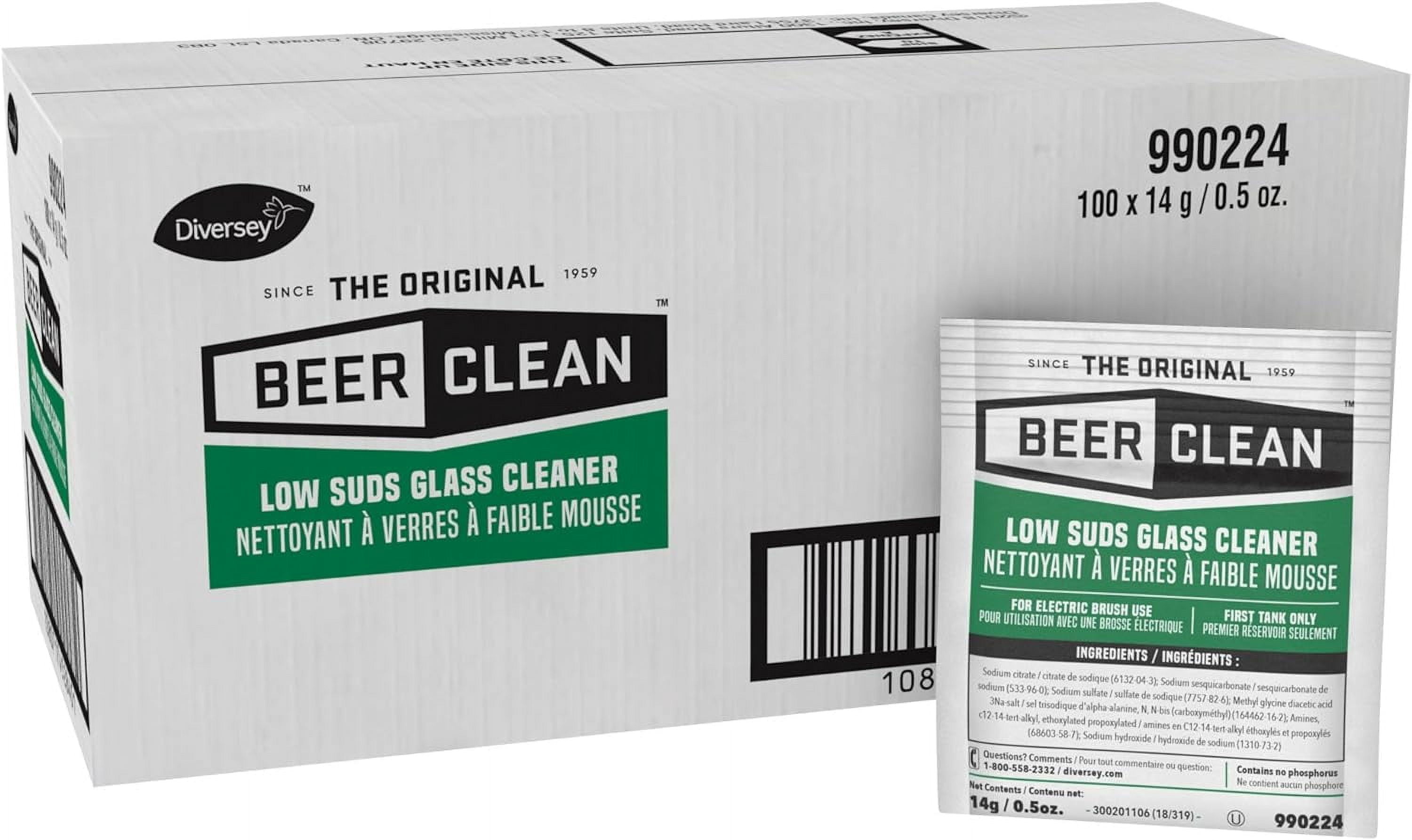 990224 Beer Clean Low Suds Glass Cleaner (0.5-Ounce, 100-Pack ...