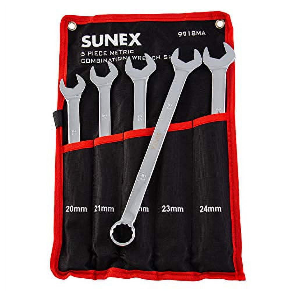 9918MA Metric V-Groove Combination Wrench Set, 20mm - 24mm, Fully ...