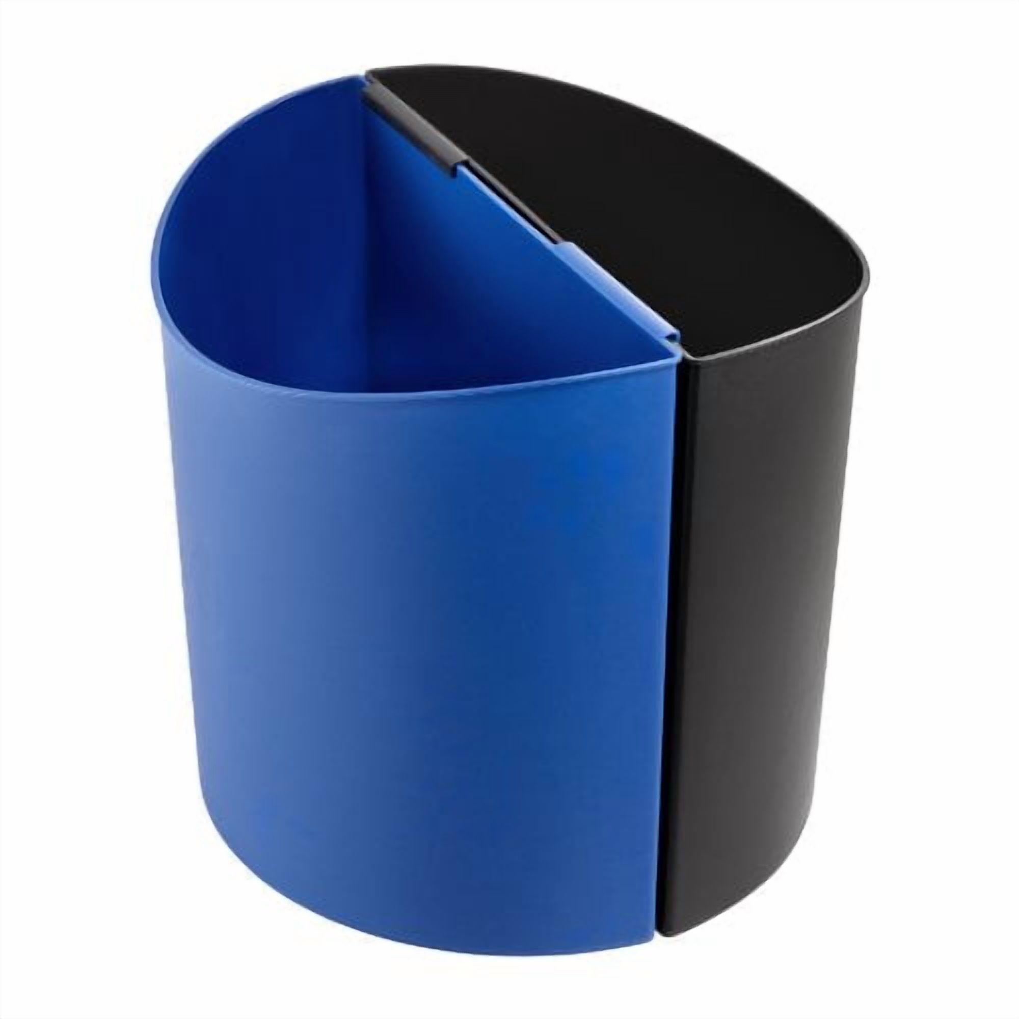 9928BB Desk-Side Waste Recycling Receptacle, 7-Gallon, Black and Blue ...