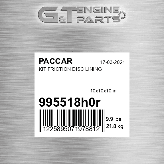 995518H0R KIT FRICTION DISC LINING fits Paccar (New OEM) - Walmart.com