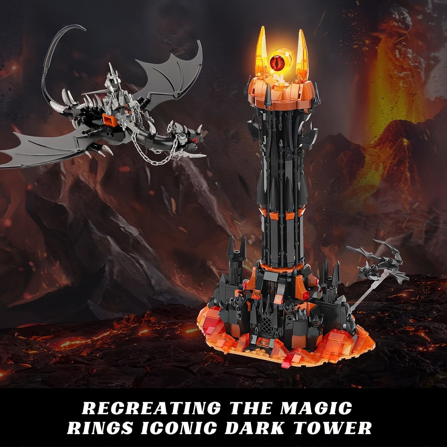 997pcs Dark Tower Building Blocks Set - Dark Tower & Fell Beast ...