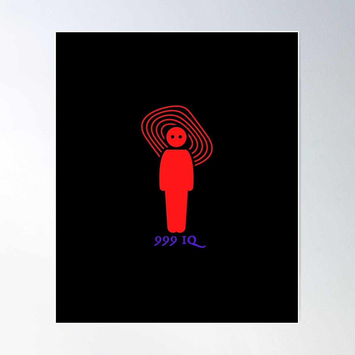 999 Iq- Iq Poster Wall Art, Modern Wall Decor For Living Room Bedroom ...
