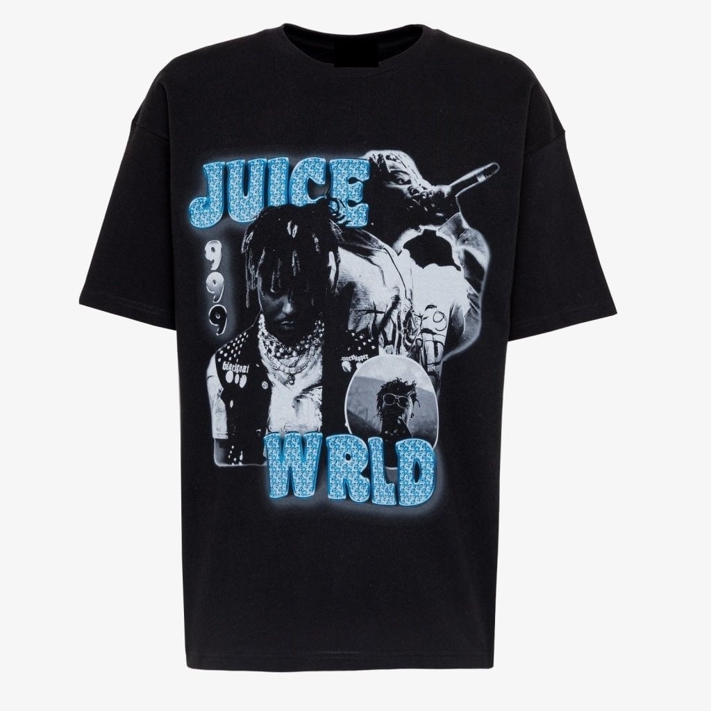 999 JUICE & WoRLD BLACK rap streetwear T-SHIRT - Walmart.com