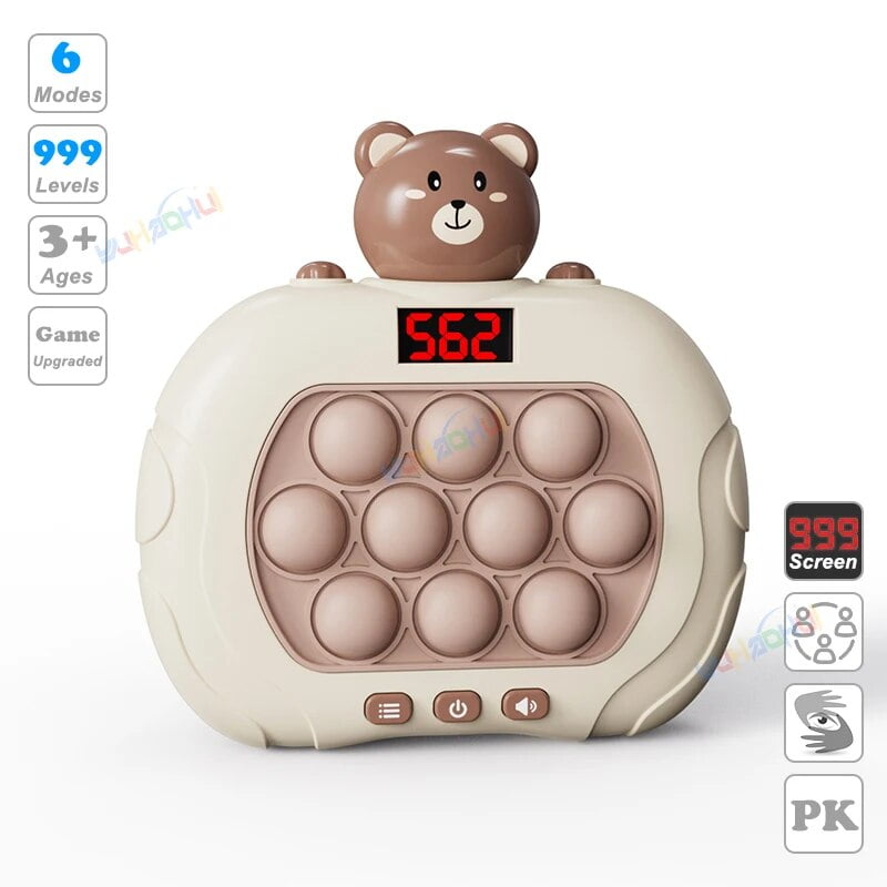 999 Level Electronic Pop Push Quick Push Game Console with LED Display ...
