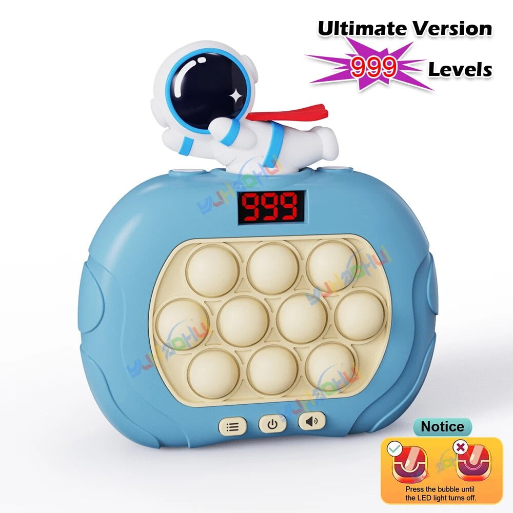 999 Level Electronic Pop Push Quick Push Game Console with LED Display ...