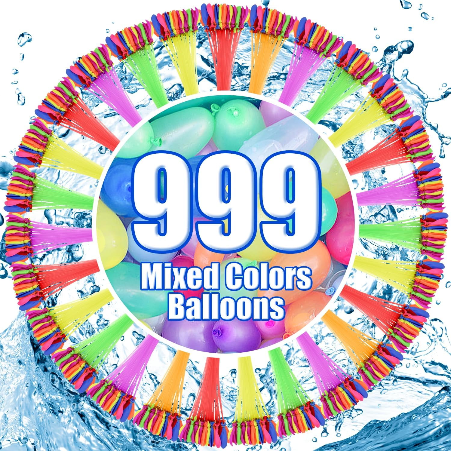 999 Pcs Self Sealing Water Balloons, Quick Fill Water Balloon Kids Toys for Summer Splash Party ...