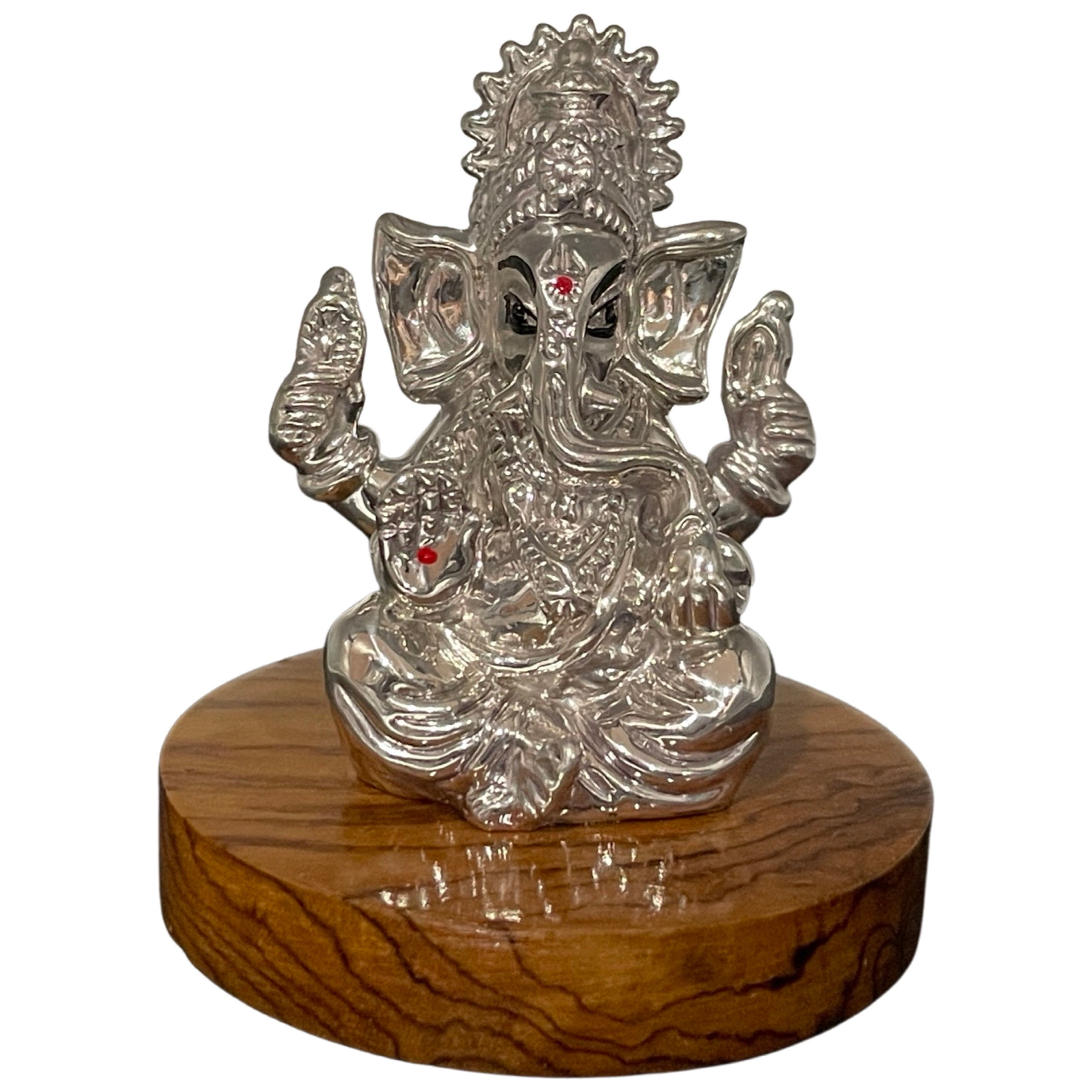 999 Pure Silver Ganesh / Ganpathi idol / Statue / Murti (Figurine #48B ...