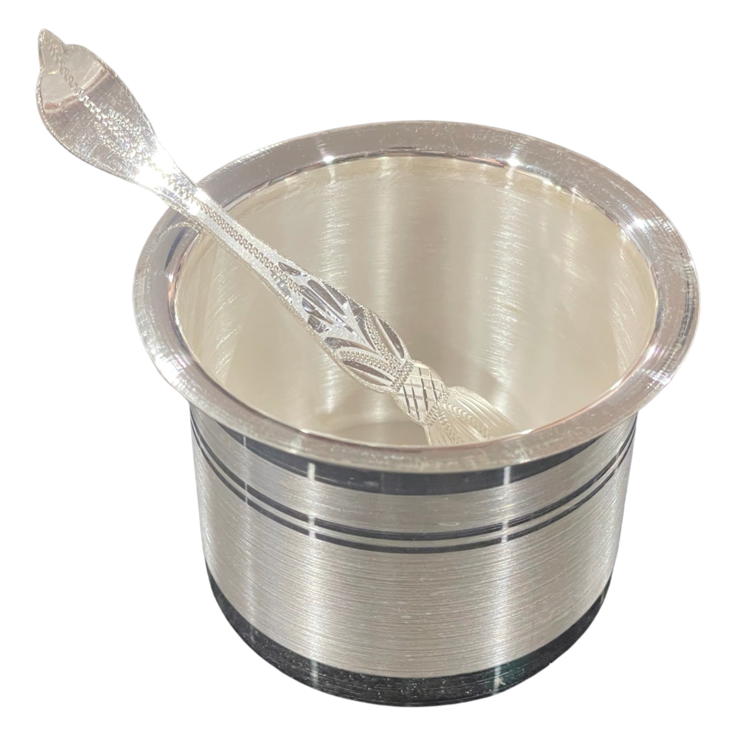 999 Pure Silver Hallmarked 140ml Capacity Holy Puja PanchPatra with ...