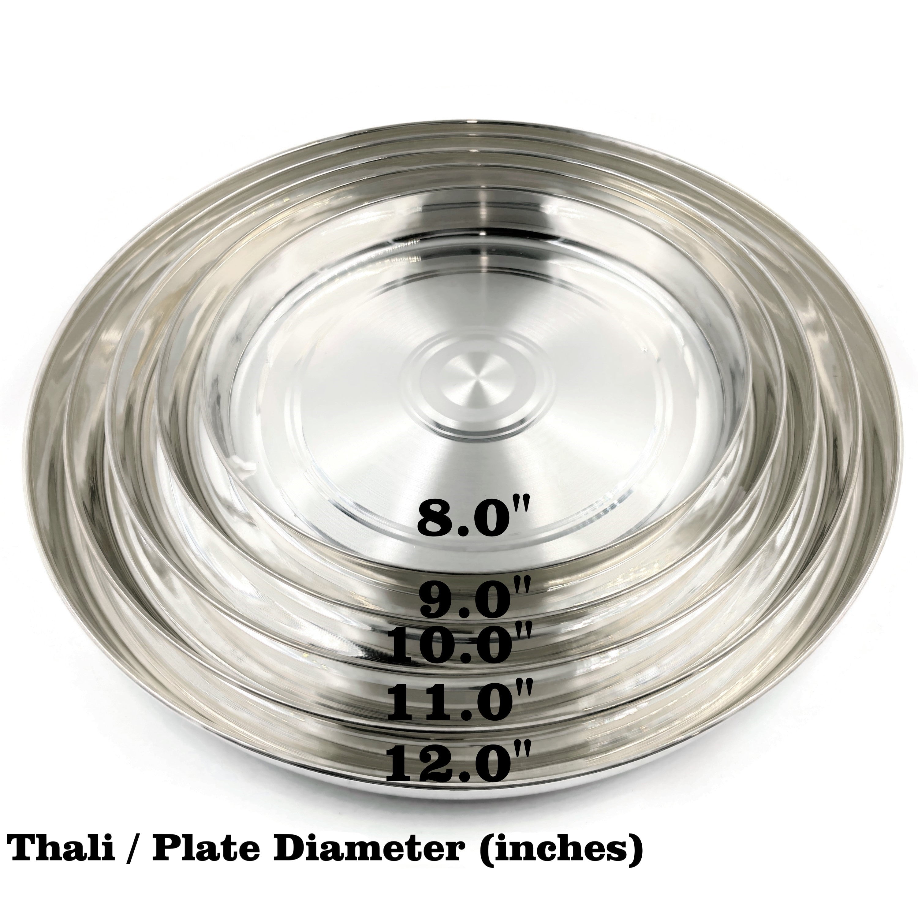 999 Pure Silver Hallmarked Light Weight Indian Dinner Thali - Style#03 ...