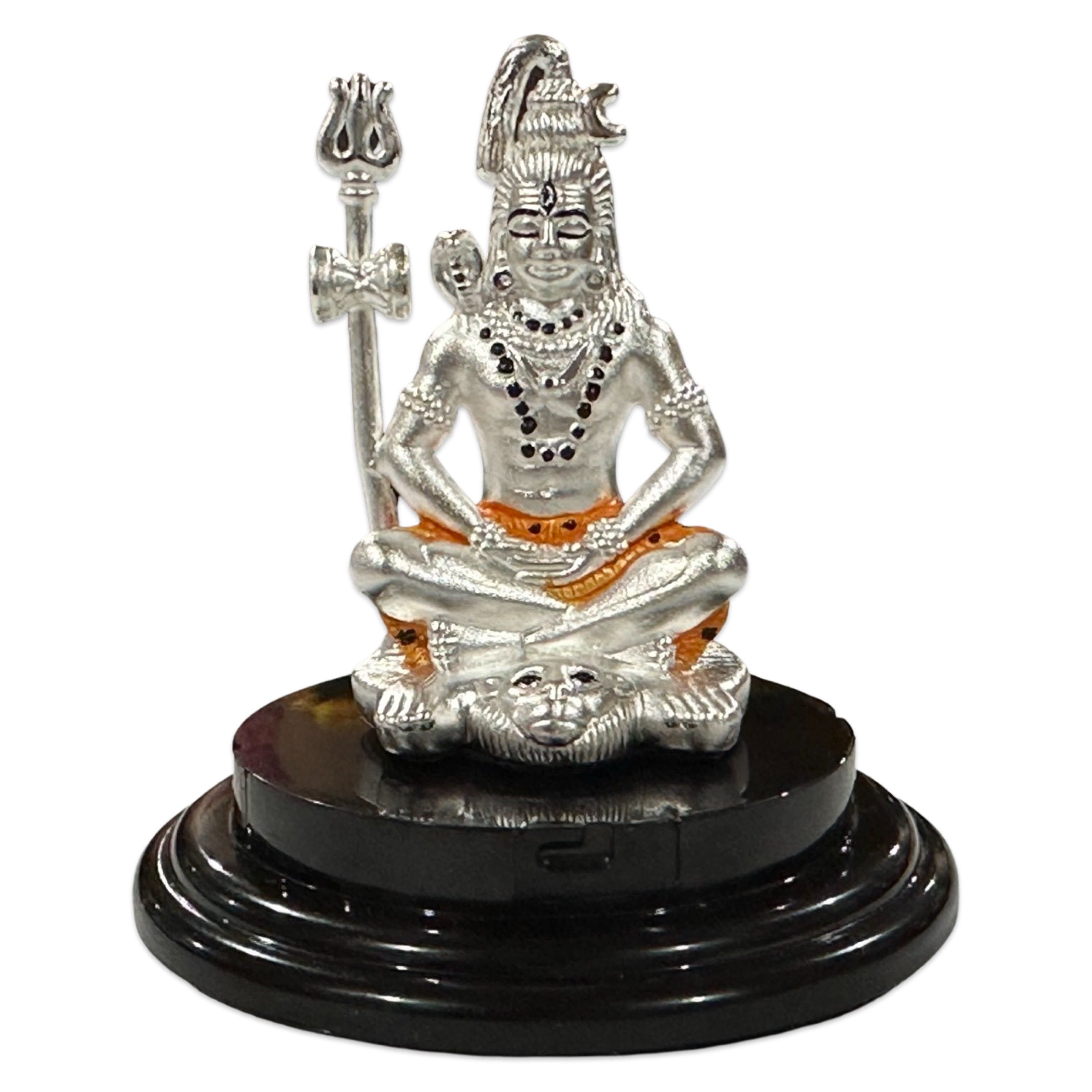 999 Pure Silver Lord Shiva Idol - 2.0-inch Tall Statue / Murti ...