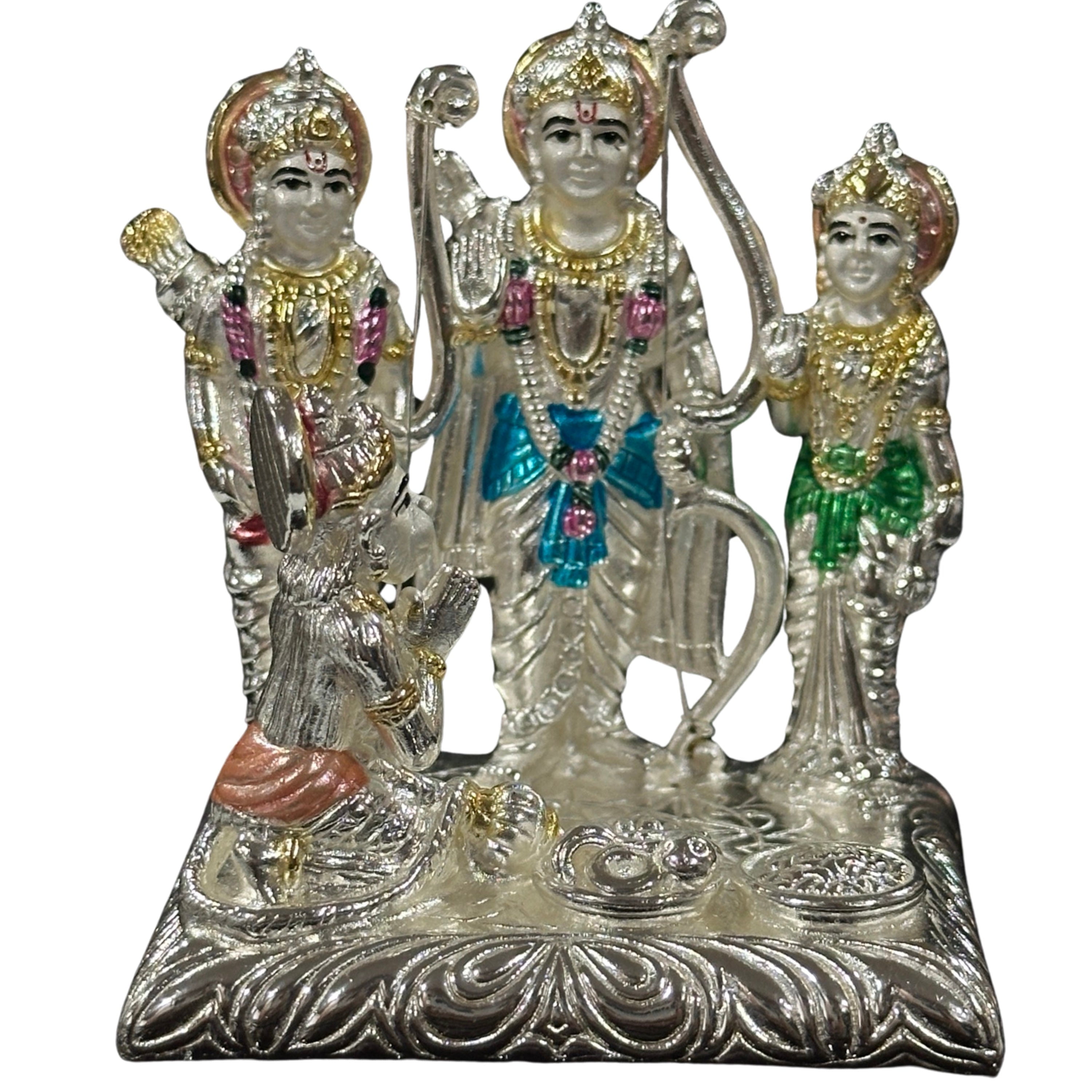 999 Pure Silver Ram Darbar Murthi Idol / Statue (Figurine #01 ...