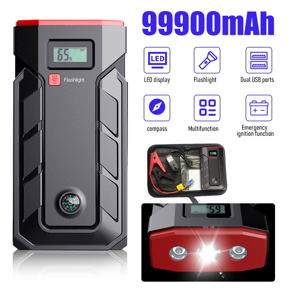 99900mAh Car Jump Starter Portable Battery Pack Booster Jumper Box ...