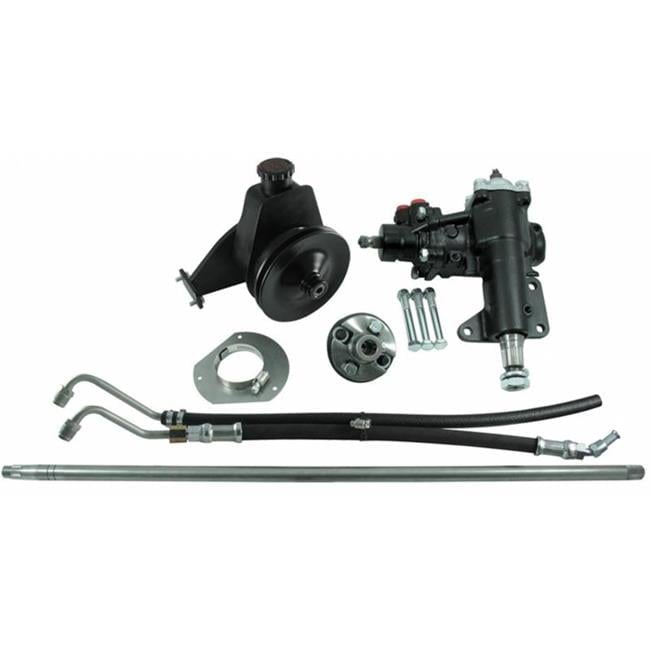 999026 Power Steering Box 16 to 1 Ratio Brackets Joints Lines Pump Iron ...